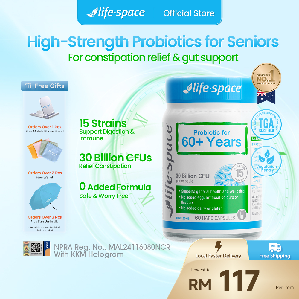 LIFE-SPACE PROBIOTIC FOR 60+ YEARS CAPSULE | [Digestive Health for ...