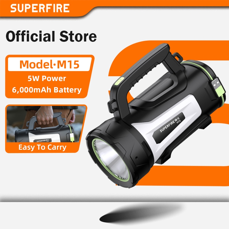 SUPERFIRE M15 5W LED Flashlight Multifunctional Waterproof Torch Light ...