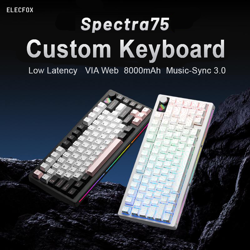 Elecfox Spectra 75 Wireless Custom Mechanical Keyboard | 75% Layout ...