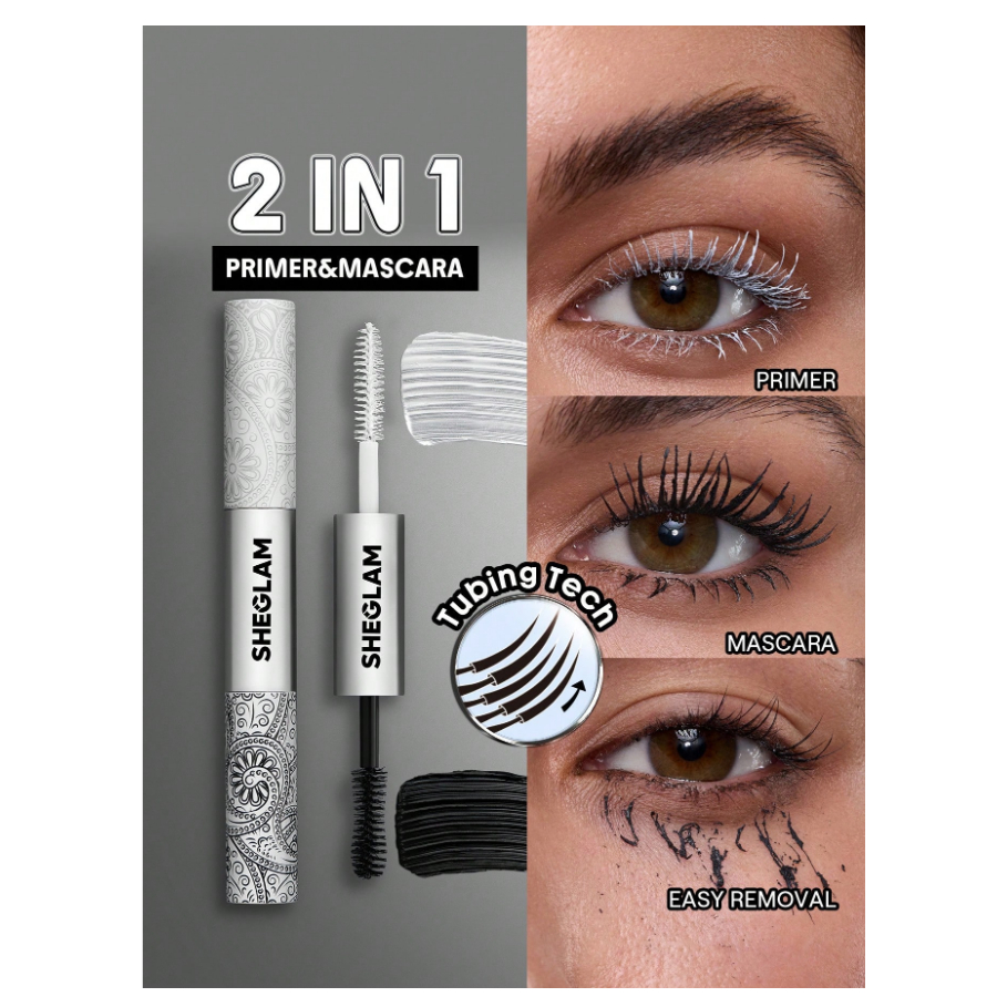 SHEGLAM All-In-One Primer & Tubing Volume Mascara Waterproof High ...