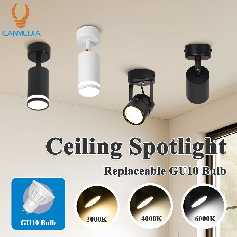 CANMEIJIA GU10 Spotlight Replaceable Bulb GX53 Foldable Surface Mounted ...