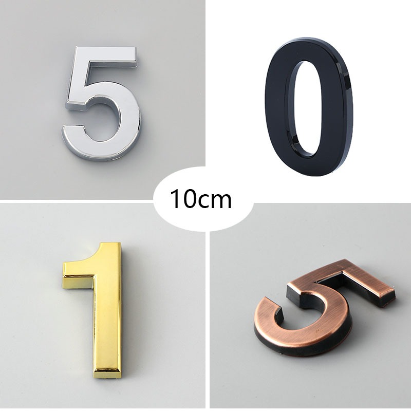 10cm Self Adhesive House Numbers and Letters Door Plate Sign Apartments ...