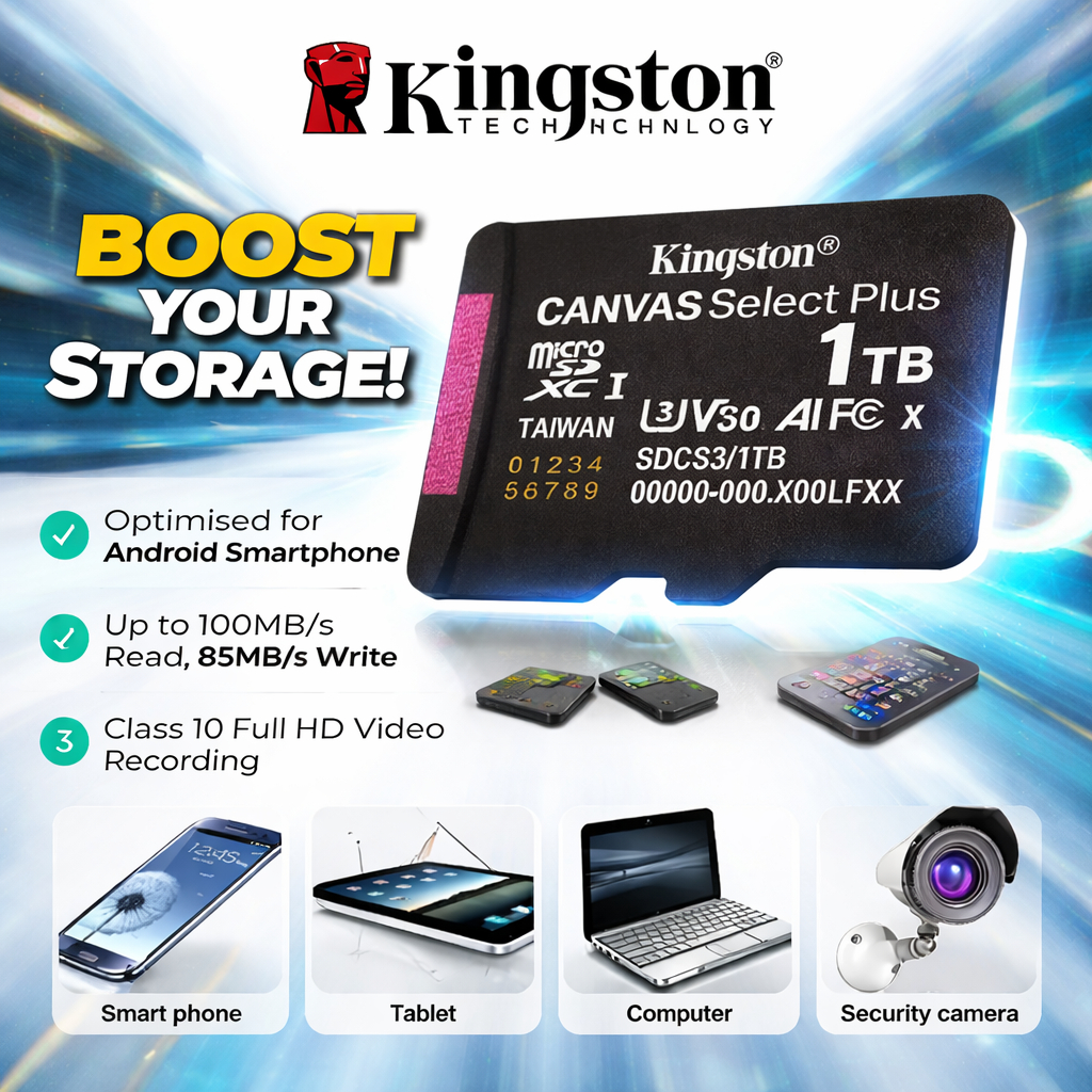 Kingston Micro SD Card Canvas Select Plus Memory Card 128GB 256GB 512GB ...