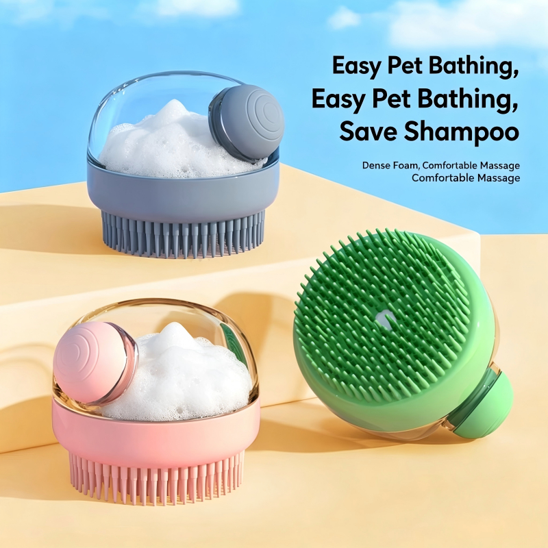 Pet Bath Brush Gloves Cat Massage Floating Hair Comb Dog Teddy Bichon ...
