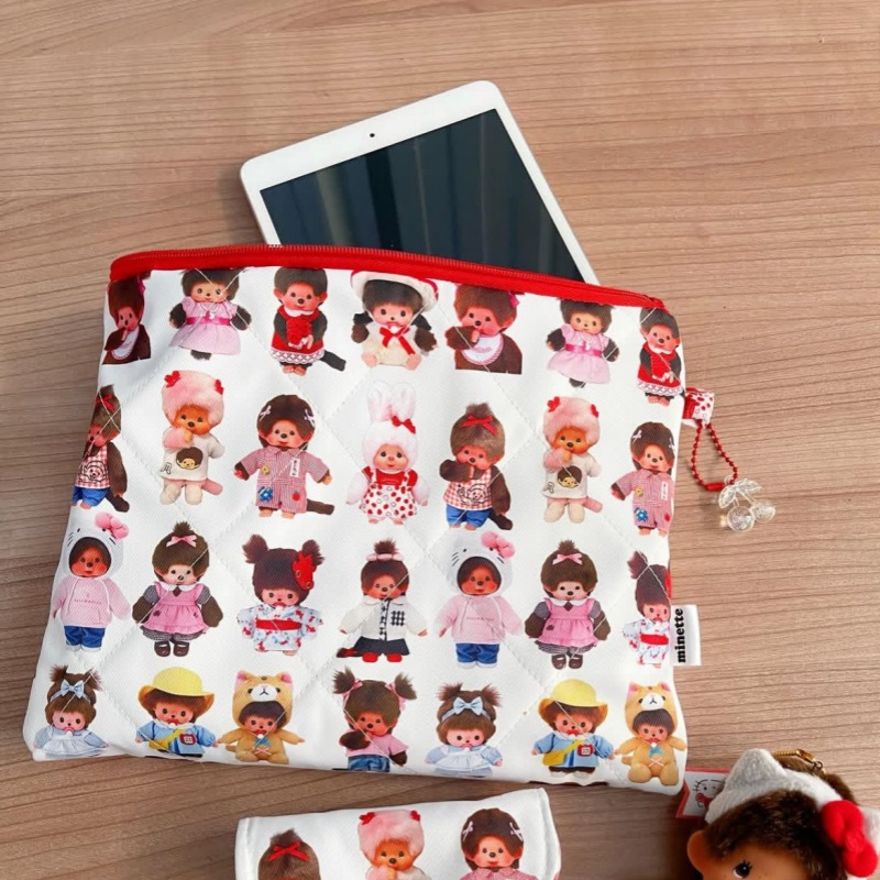 Cute Cartoon Monchhichi Print Inner Bag, Shockproof And Drop-Proof Ipad ...