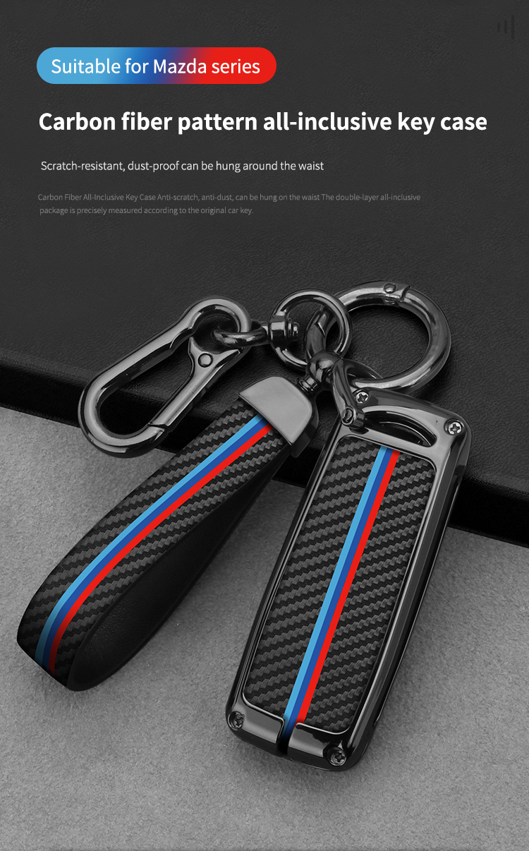 Mazda Key Cover With Carbon Fiber And Alloy Metal Materials Mazda3 ...