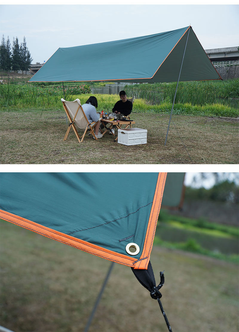 3x3 3x4 3x5 Flysheet Camping Waterproof Fly Sheet Poles Rope Peg Awning ...