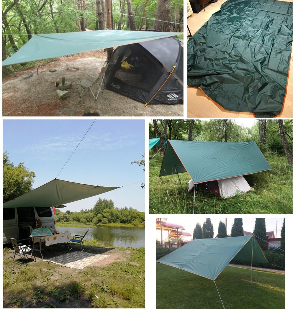 3x3 3x4 3x5 Flysheet Camping Waterproof Fly Sheet Poles Rope Peg Awning ...