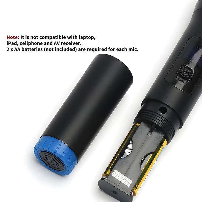 4-Channe Wireless Microphone UHF Handheld Dynamic Karaoke Mic For ...