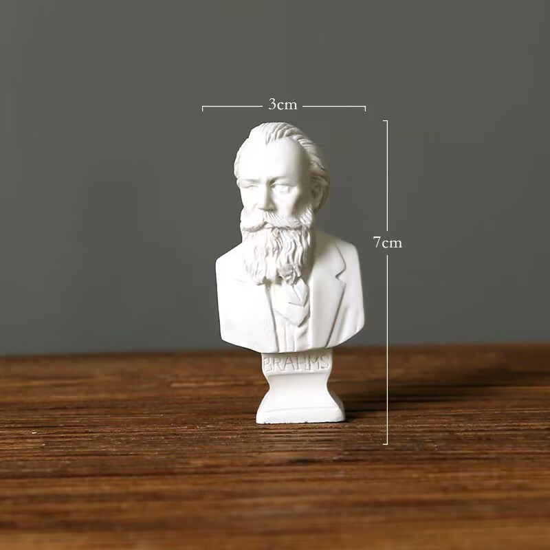 Mini Statue David Beethoven Chopin Figure Head Simulation Model Art ...