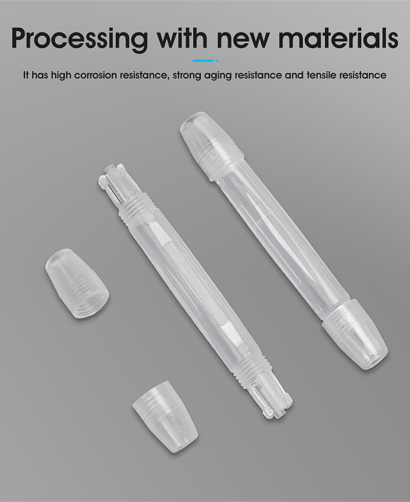 100pcs new transparent fiber optic protection box round leather cable ...