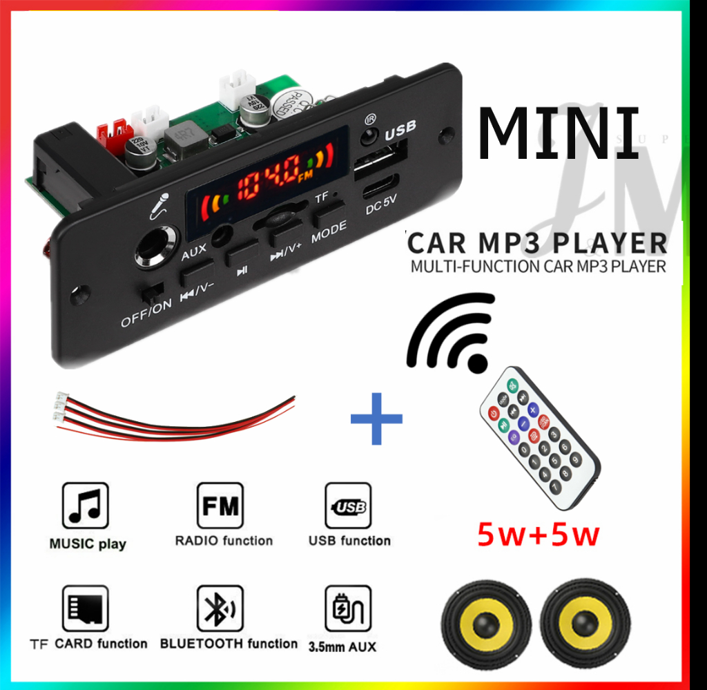 10W MP3 Decoder Board Amplifier Bluetooth DIY MP3 Decoder Board 5V ...