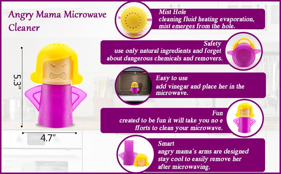 GreenFriend Angry Mom Microwave Oven Steam Cleaner and Chilly Mama ...