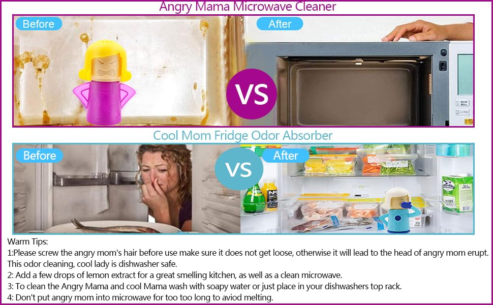 GreenFriend Angry Mom Microwave Oven Steam Cleaner and Chilly Mama ...