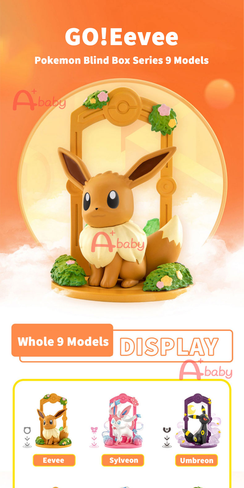 [A+baby] Pokemon Blind Box (Eevee/Sylveon/Umbreon/Espeon/Glaceon ...