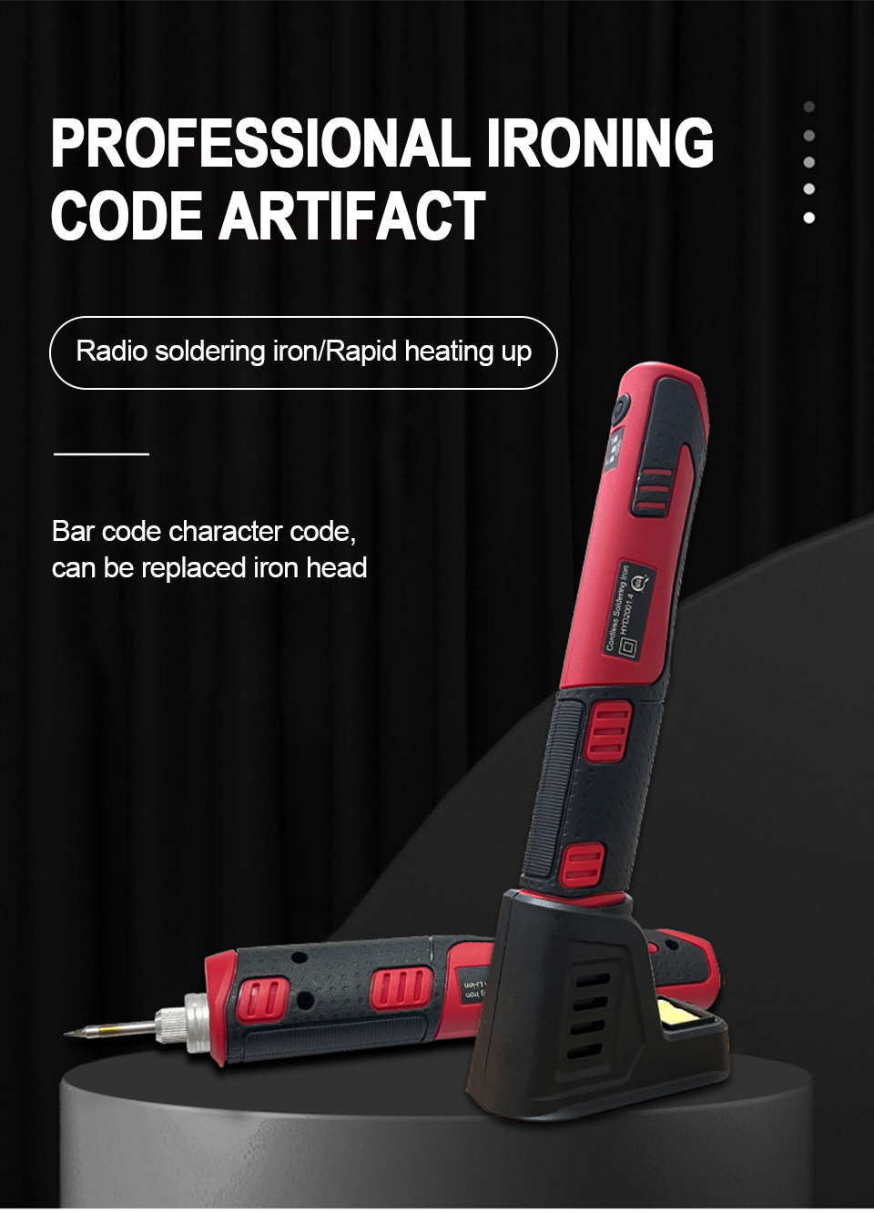 480℃ Cordless Electric Solder Iron Kit Rechargeable Lithium Battery ...