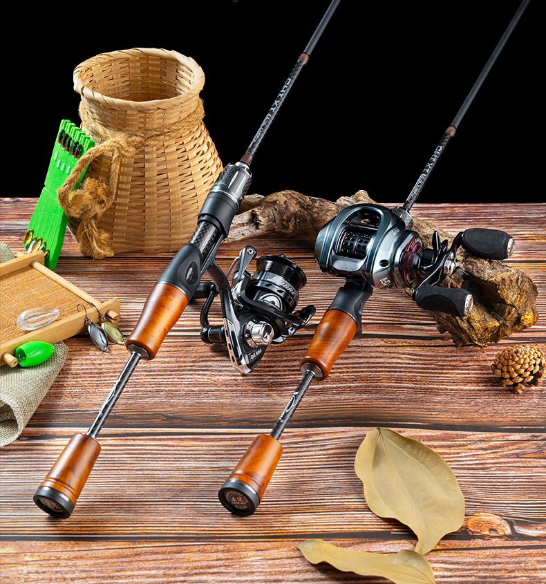 .5-8g/2-8lb Ultralight Rod Wood Handle Rod Ul Spinning Rod Baitcasting ...