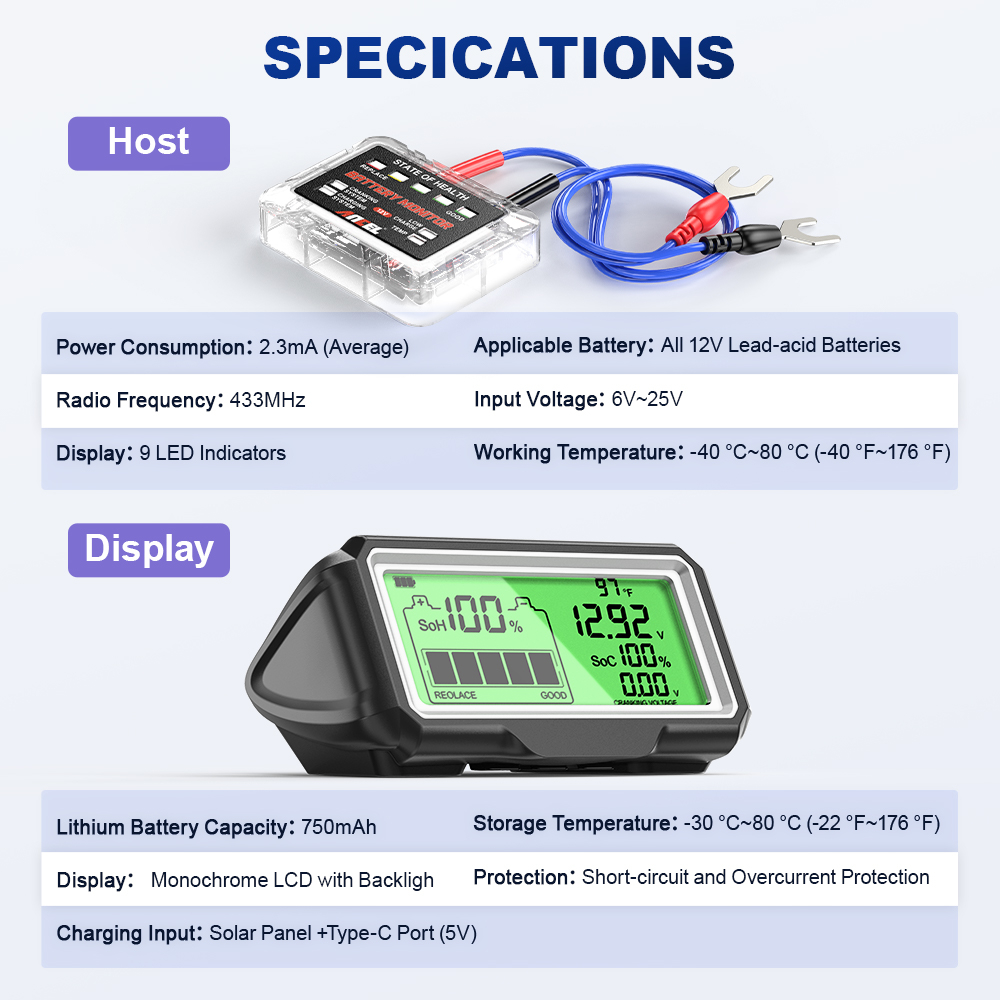 【Ship From Malaysia】ANCEL BM200 PRO 12V LED Battery Tester Monitor ...