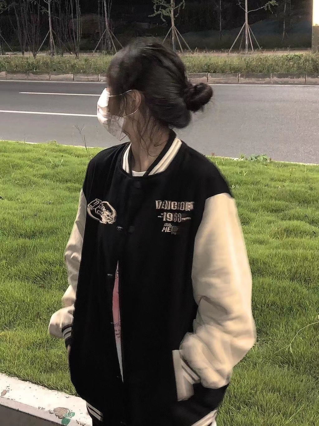 Ready stock Embroidered student coat Korean loose trendy Baseball ...