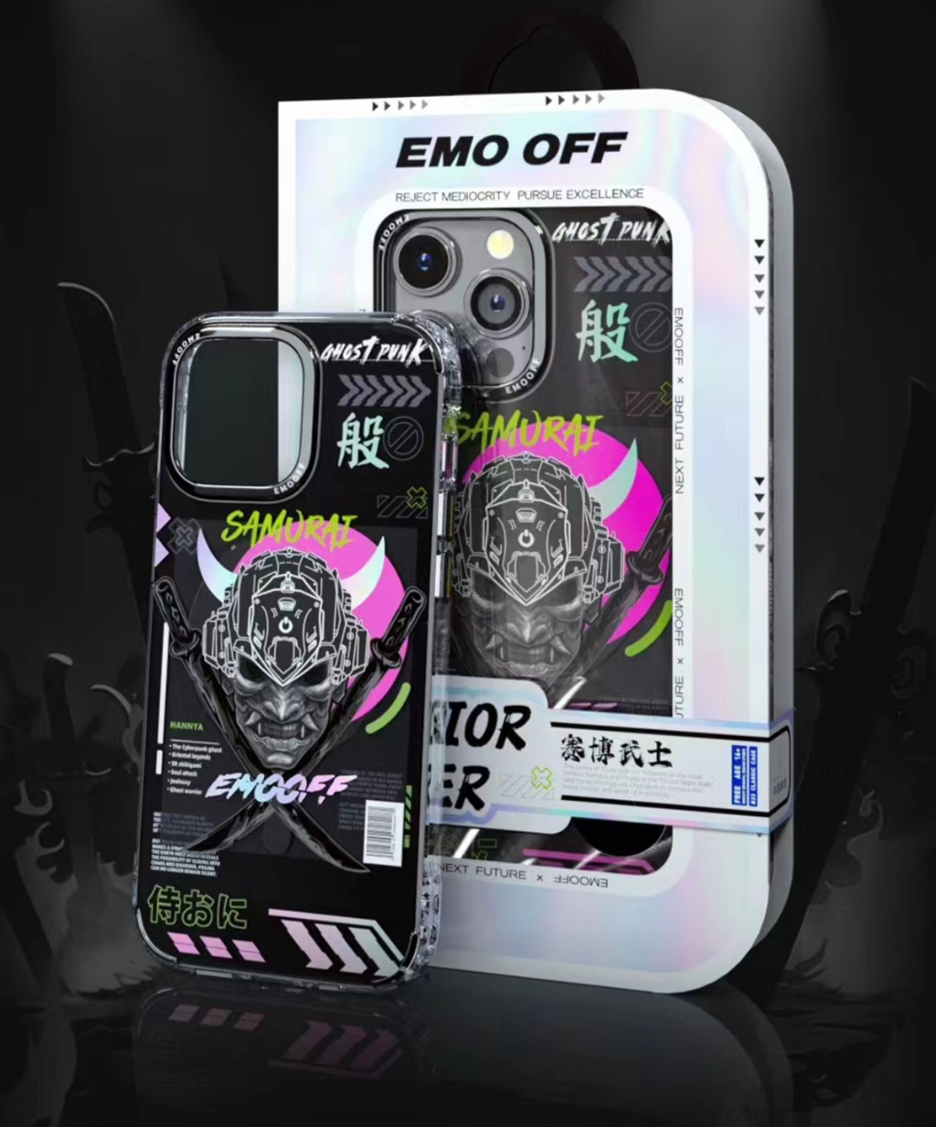 Emo off warrior cyber magnetic phone case compatible for iPhone 14 13 ...