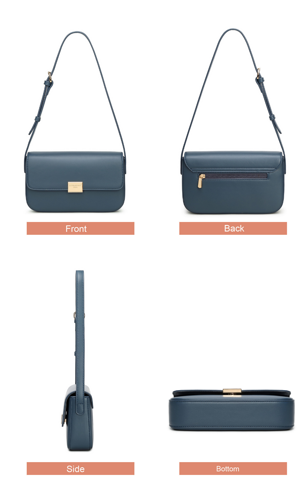 David Jones Paris women shoulder bag pu leather female crossbody bag ...