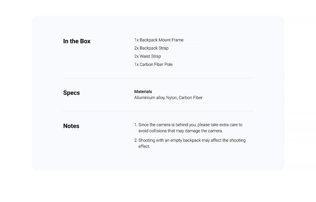 Original Insta360 Third-Person Backpack Mount for Insta360 Ace Pro, Ace ...