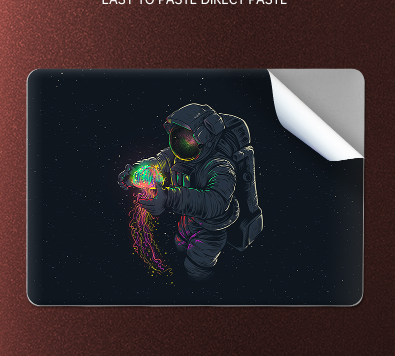 Pre-cut Vinyl Film Sticker,Black Cover Art decal,For Laptops of various ...