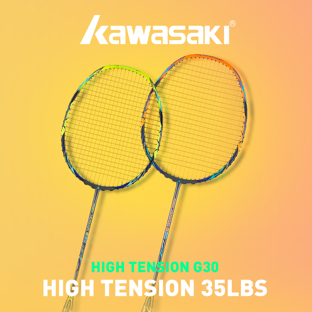 Kawasaki Badminton Racket High Tension G30 4U 100% Carbon Threading ...