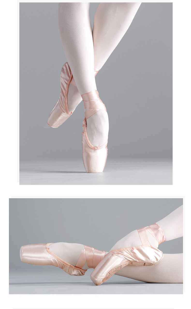 Ballet Pointe Shoes Satin Professional Hard Ballet Shoes for Women ...