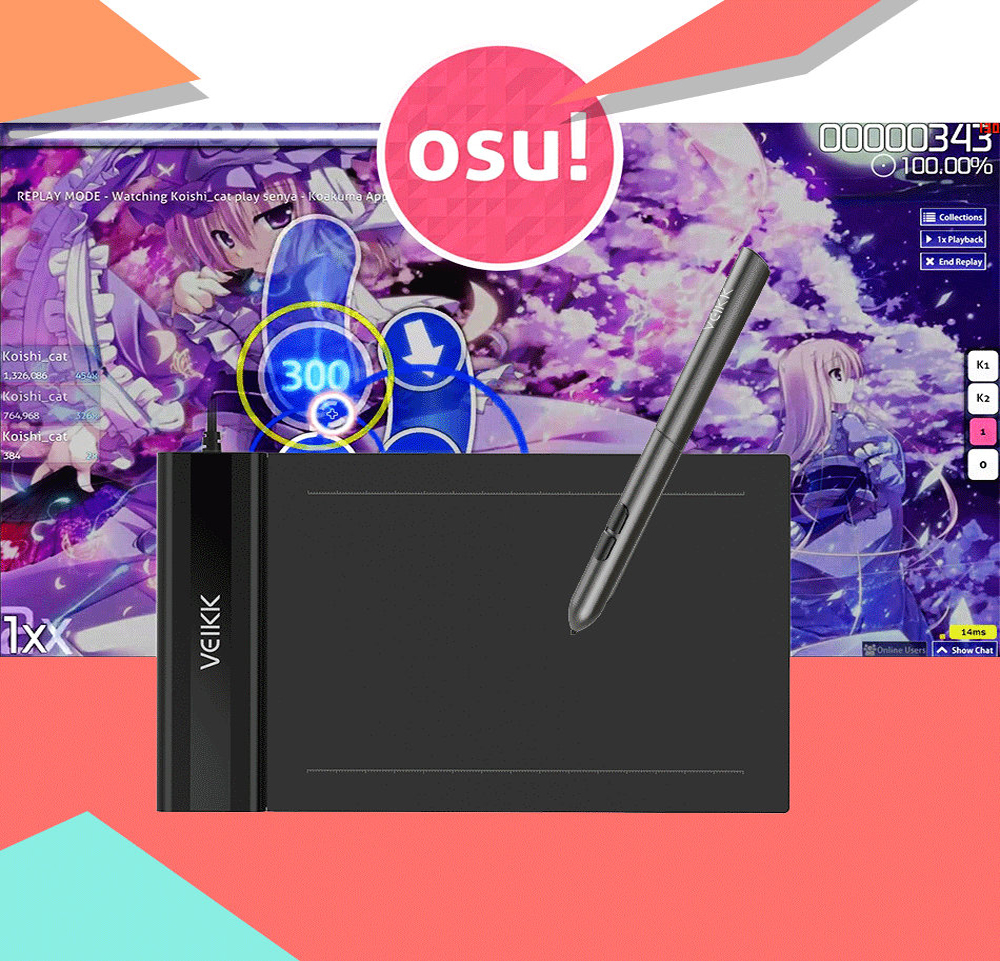 VEIKK S640 Drawing Tablet 6x4 Inch Pen Tablet with Battery-Free Stylus ...