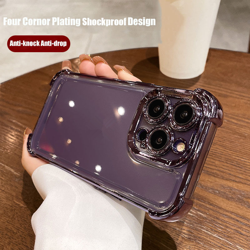 Luxury Shockproof Plating bumper Four Corner Phone Case For iPhone 16 ...