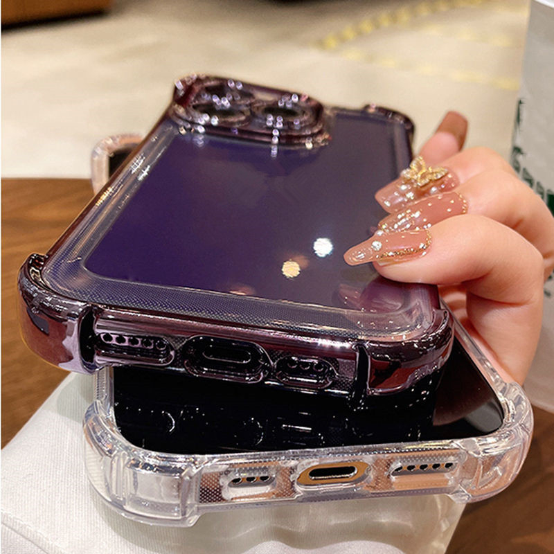 Luxury Shockproof Plating bumper Four Corner Phone Case For iPhone 16 ...