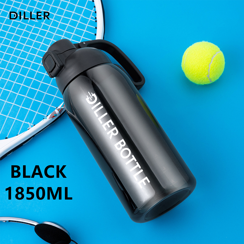Diller Large Tritan Water Bottle Straw Handle Leak-Proof BPA-Free Spout Drinking Bottle 1850ml ...