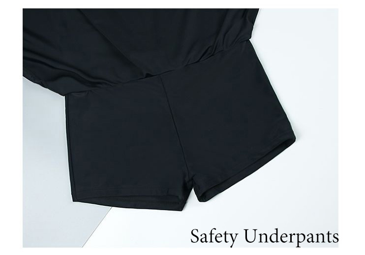 Swimsuit Women's Low Profile Skirt Style Long Sleeve One Piece Sports ...