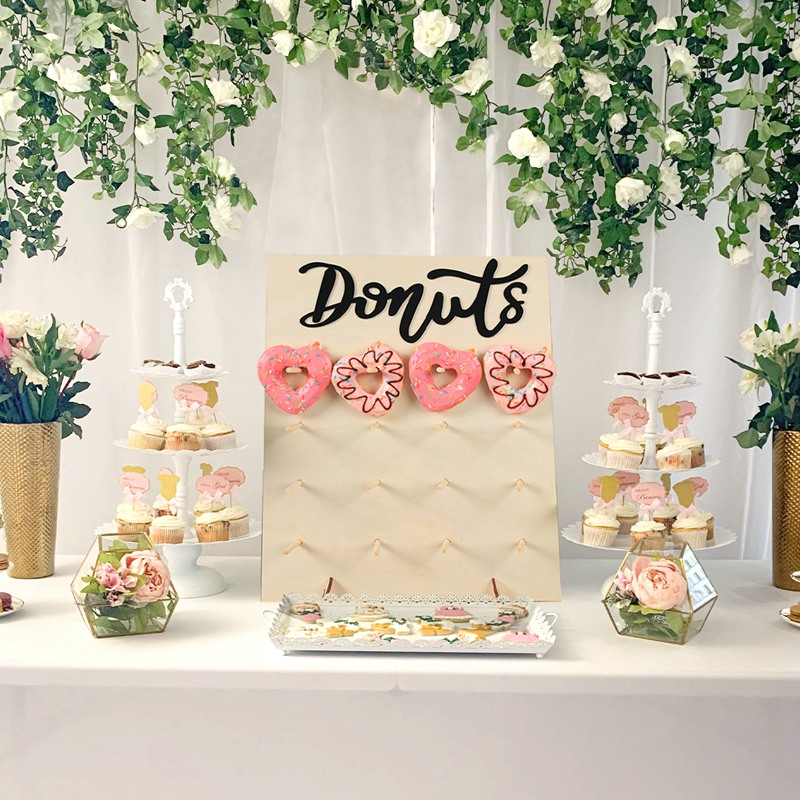 DIY Wooden Donuts Wall Display Stand Donut Stand Decoration For ...