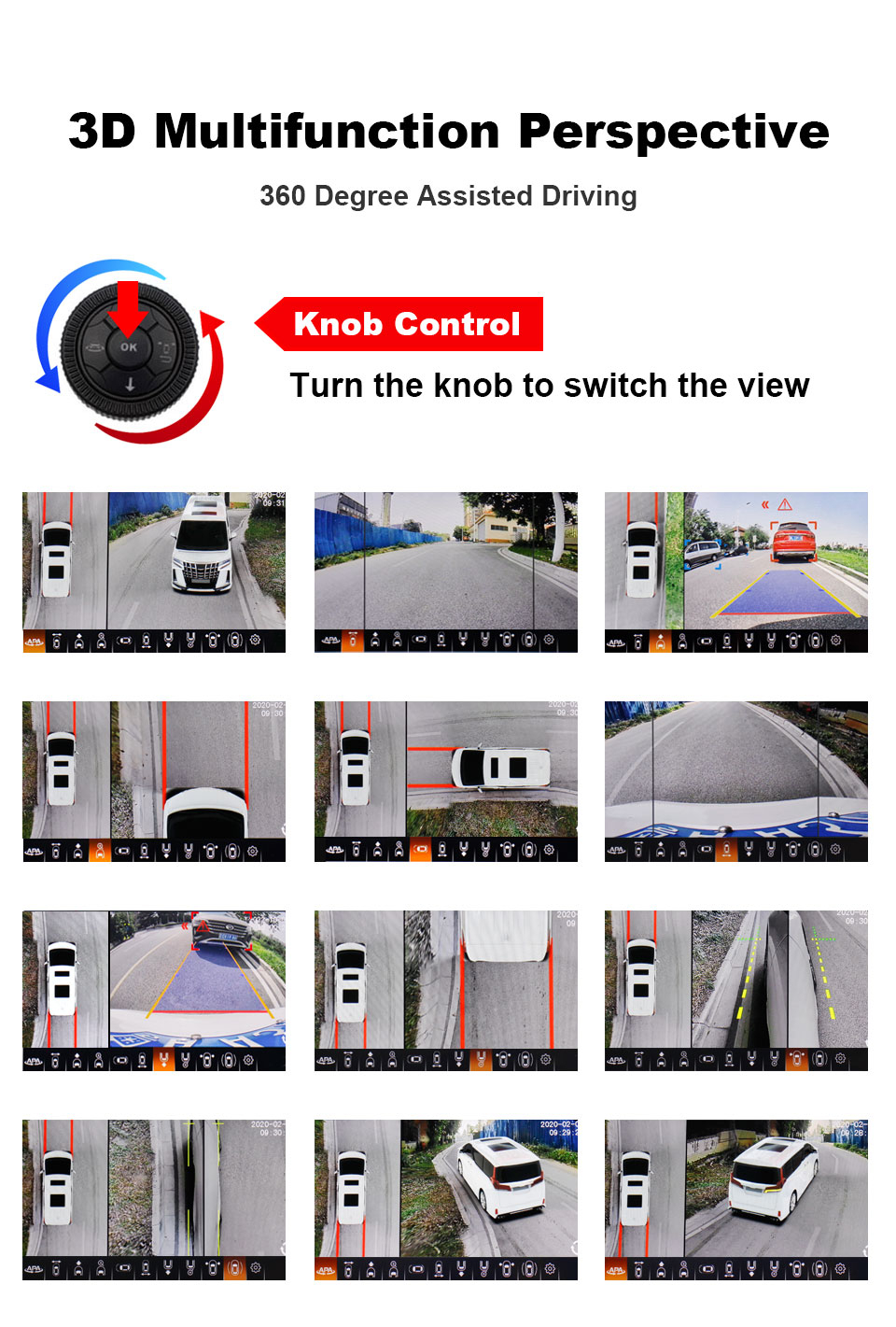 Smartour AI 3D 360 Car Camera Surround View System Driving With Bird ...