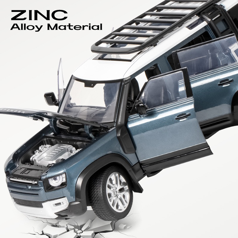 【RUM】1:18 Scale Land Rover Defender 110 Alloy Car Model Light & Sound ...