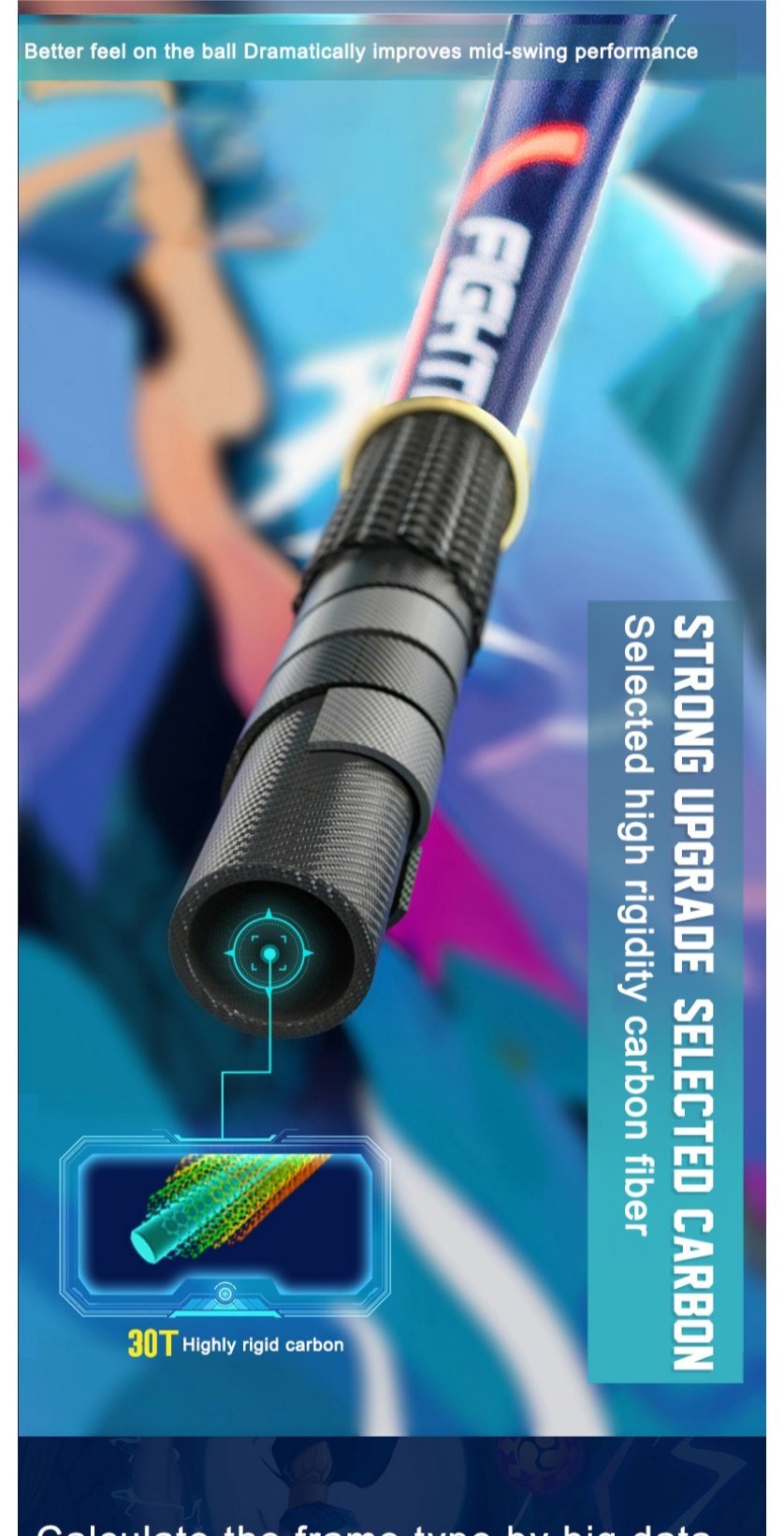 ALP RR Pro 2Pcs 4U G5 100% Original Design Full Carbon 24Lbs Badminton ...