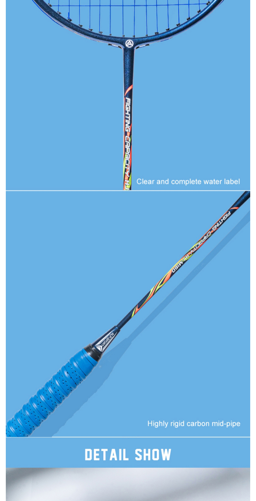 ALP RR Pro 2Pcs 4U G5 100% Original Design Full Carbon 24Lbs Badminton ...