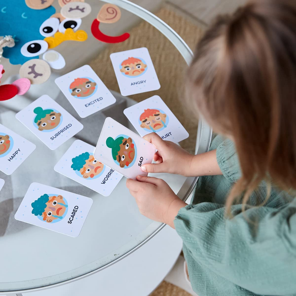 Social Emotional Game Make Faces & Describe Feelings Toy with 9 Emotion ...