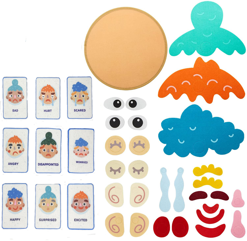 Social Emotional Game Make Faces & Describe Feelings Toy with 9 Emotion ...