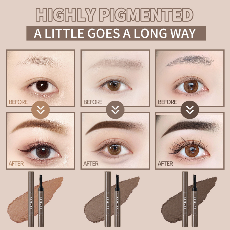 KIMUSE Eyebrow Cream Gel With Brush 2 IN 1 Pomade Brow Pencil Long ...