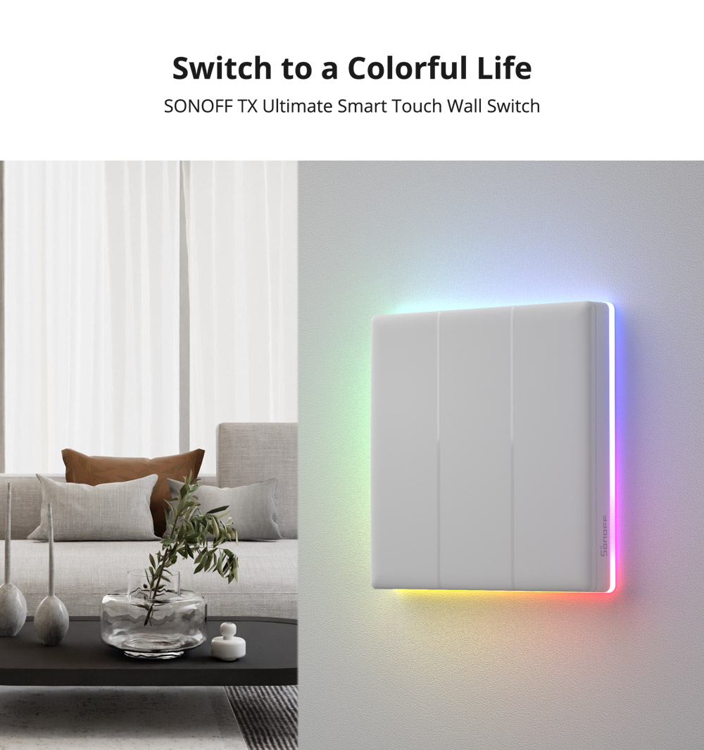 SONOFF T5 TX Ultimate Smart Wall Switch Full Touch Access LED Light ...
