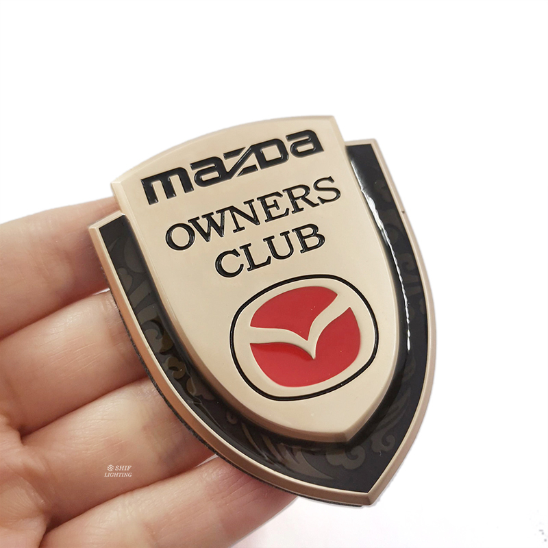 1 x Metal New MAZDA OWNERS CLUB Logo Car Decorative Side Rear Emblem ...