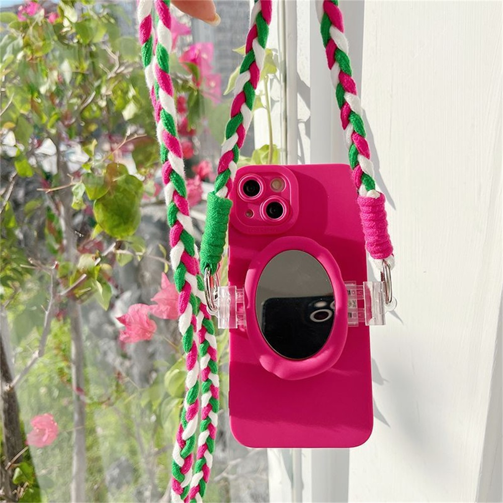 Universal Colorful Strap Mobile Phone Back Clip Lanyard with Mirror ...