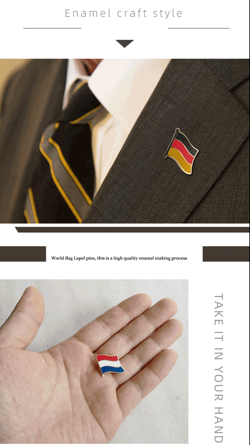 Asean Flag Pin Singapore/Malaysia/Thailand/Philippines/Vietnam Badge All over the World Flag ...