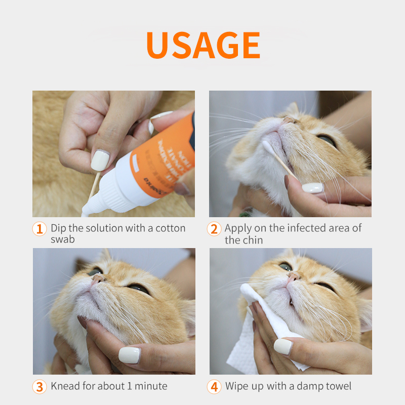 PUAINTA Black Chin Cleanser For Cat Cleaning Greasy Oily Tail Feline ...