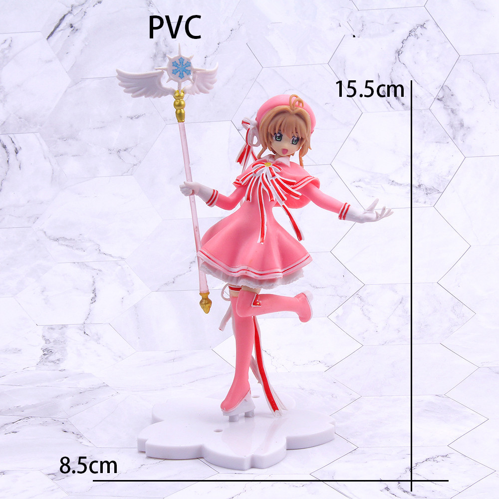 15.5cm Lovely Pink Card Captor Sakura Kinomoto Sakura Action Figures ...