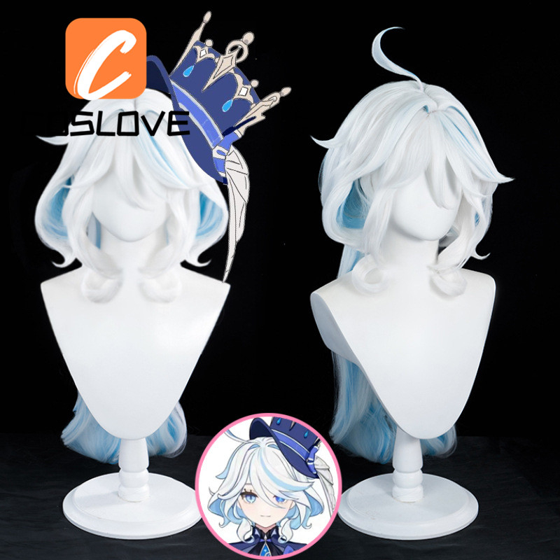 Anime Genshin Impact Fucarlos Water God Cosplay Costume Dress Full Set ...