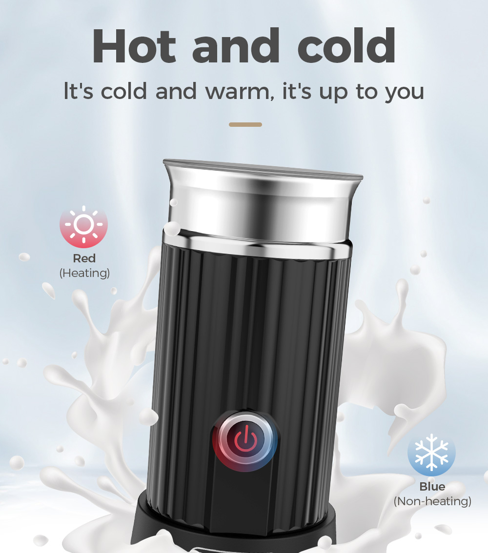 Cafelffe Hot/Cold Electric Milk Frother Machine 3In1 Latte Cappuccino ...